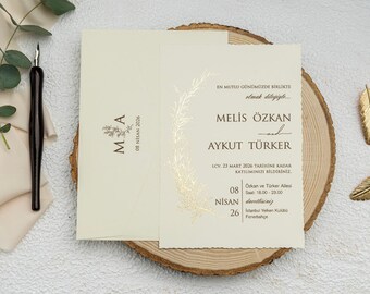 DIY Cream Wedding Invitations Laser Cut Invitation With - Etsy