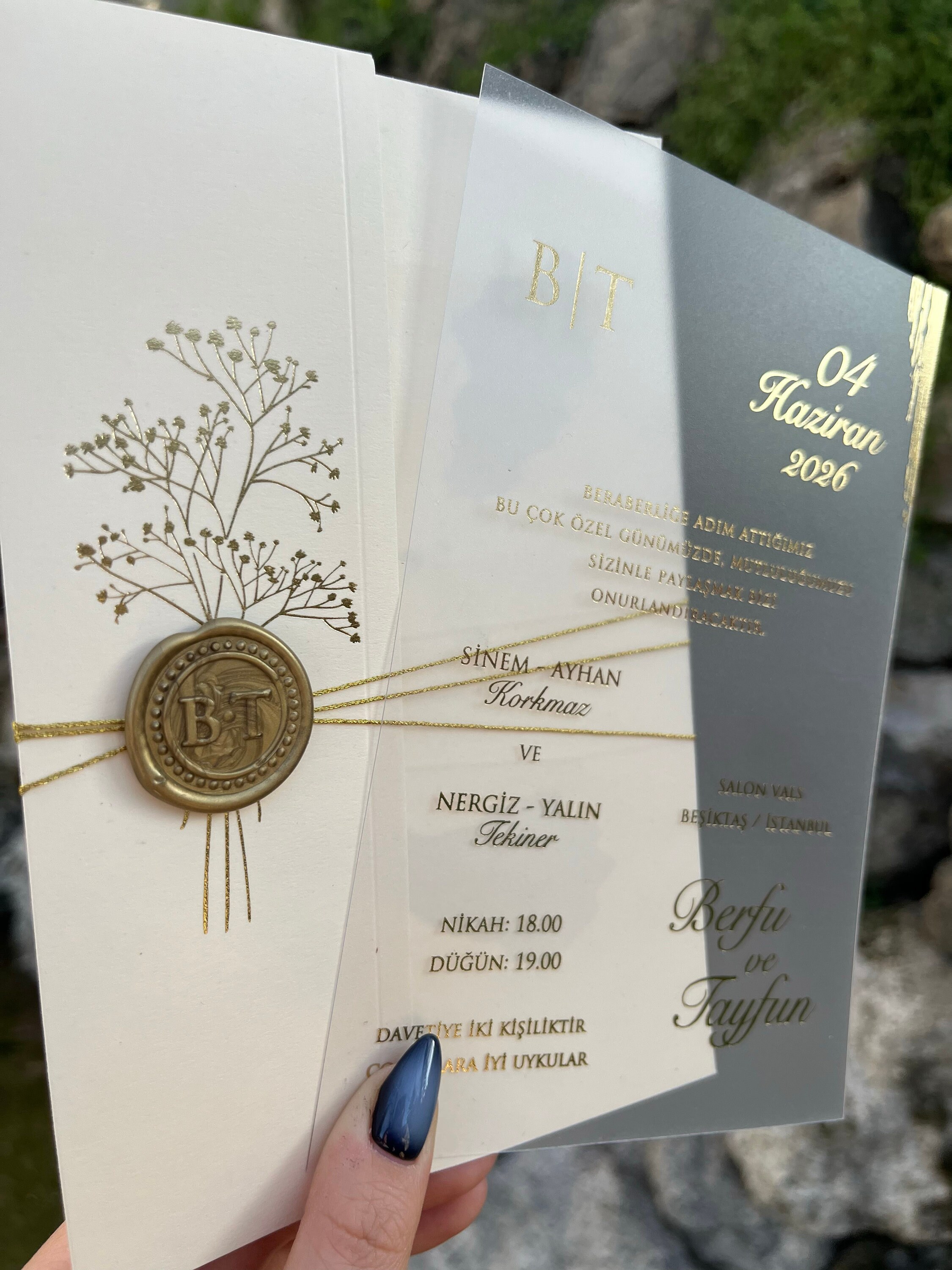 Folded Cream and Gold Wedding Invitation Unique Ivory - Etsy