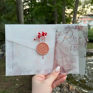 3D Quinceañera Invitation Made of Frosted Paper Coated With Acrylic ...