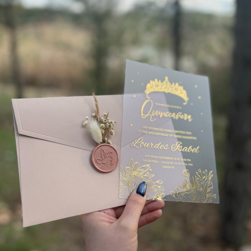 Acrylic Invitation Quinceanera - Etsy