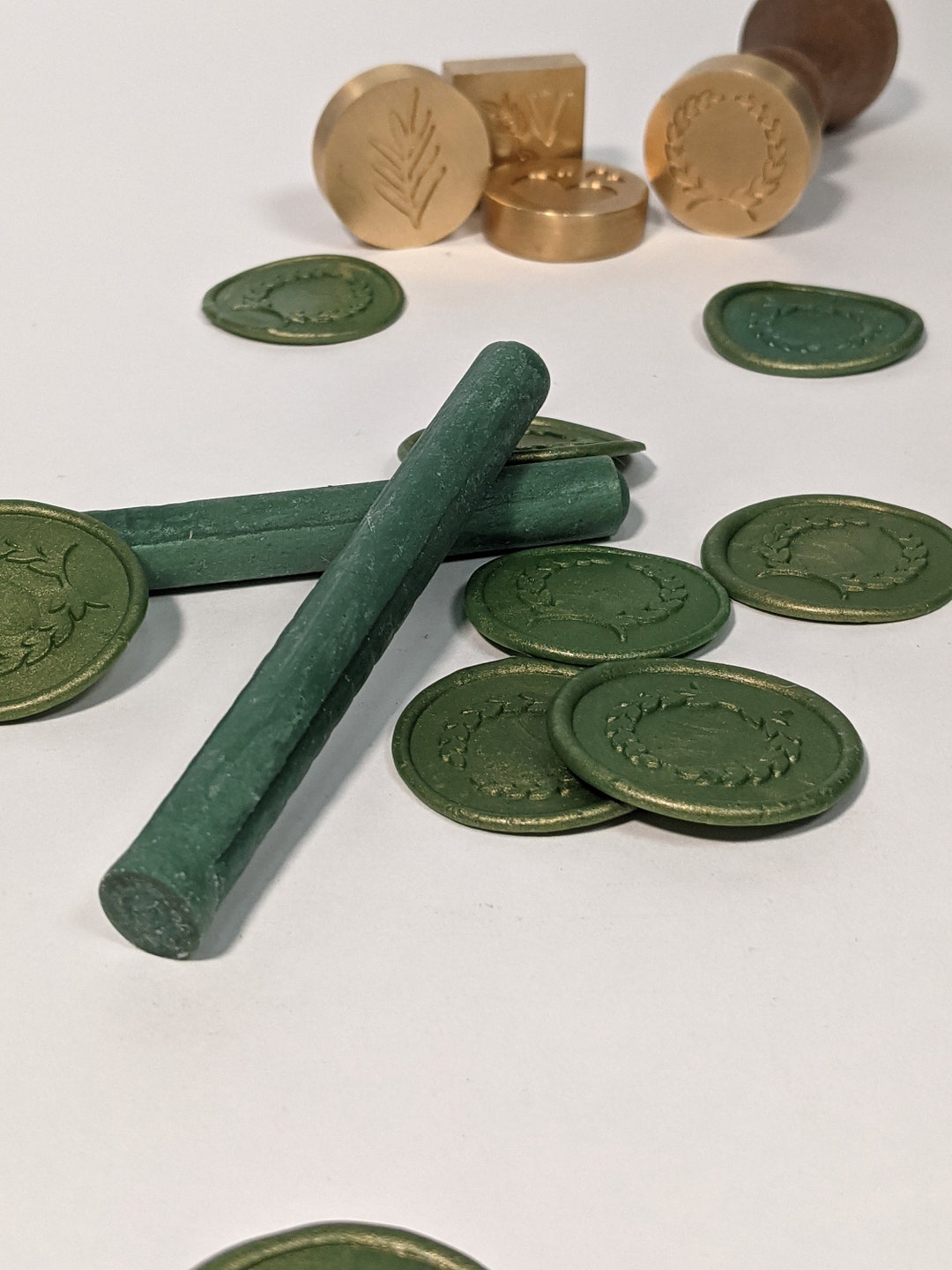 Oxide Gold- Emerald Green, Wedding Invitation Wax Seals, Wedding Invite ...