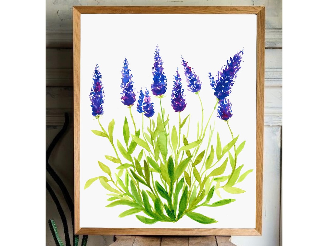 Lavender Print Watercolor Lavender Prints Watercolor Flowers Art ...