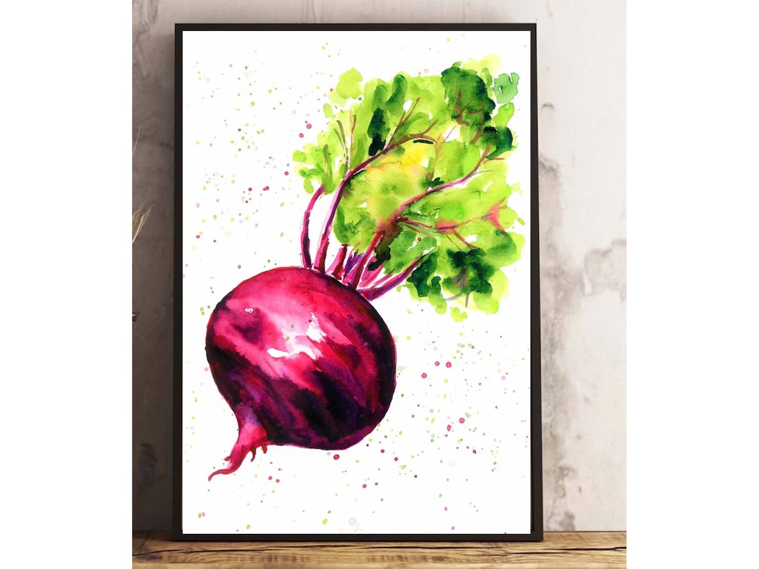 Beet Print Vegetables Wall Art Watercolor Print Beet Art Kitchen Wall ...