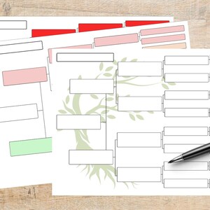 Blank Printable A4 Family Tree Template - 5 Generations - Etsy