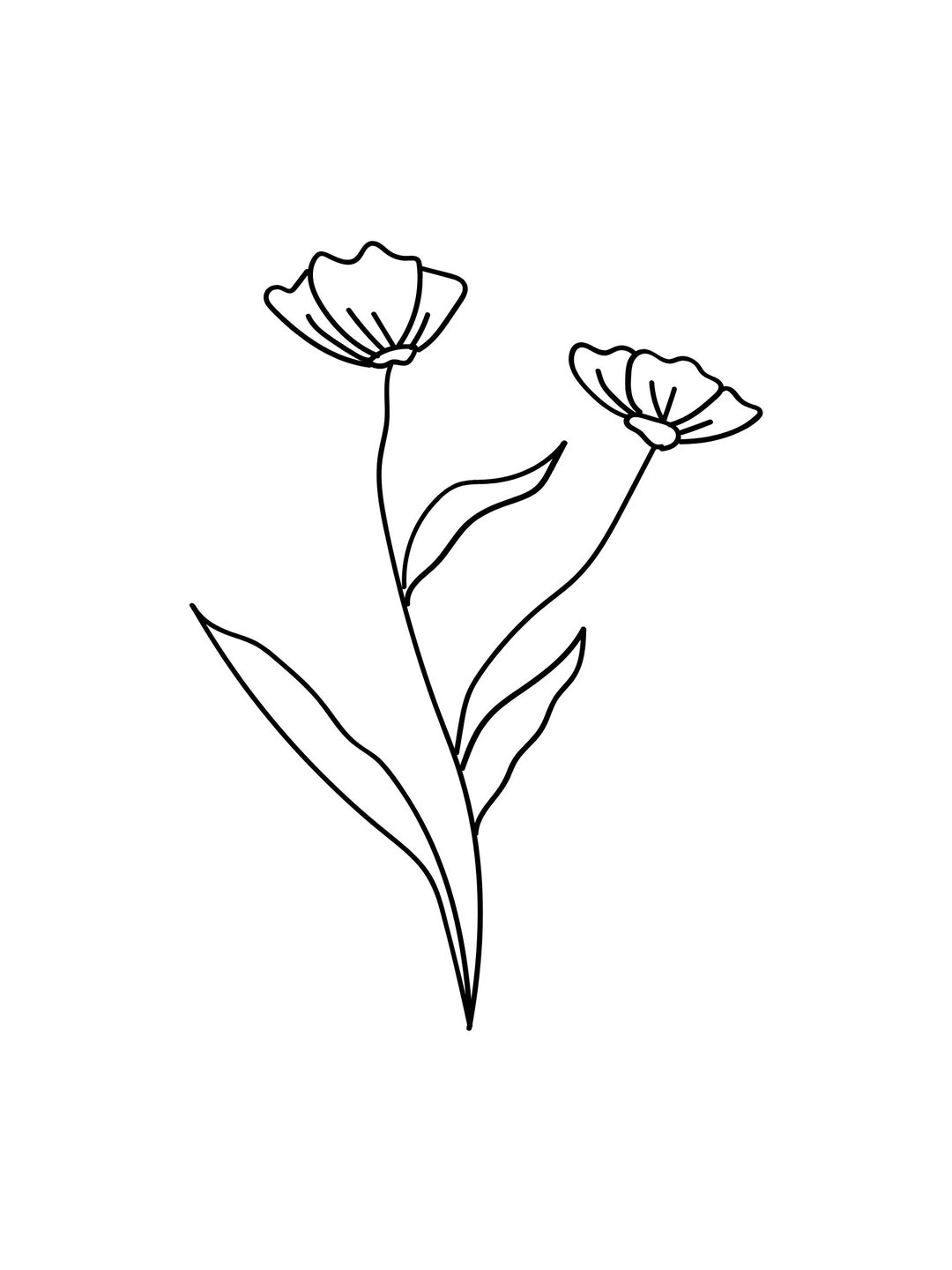 Minimalist Flower Poster - Etsy