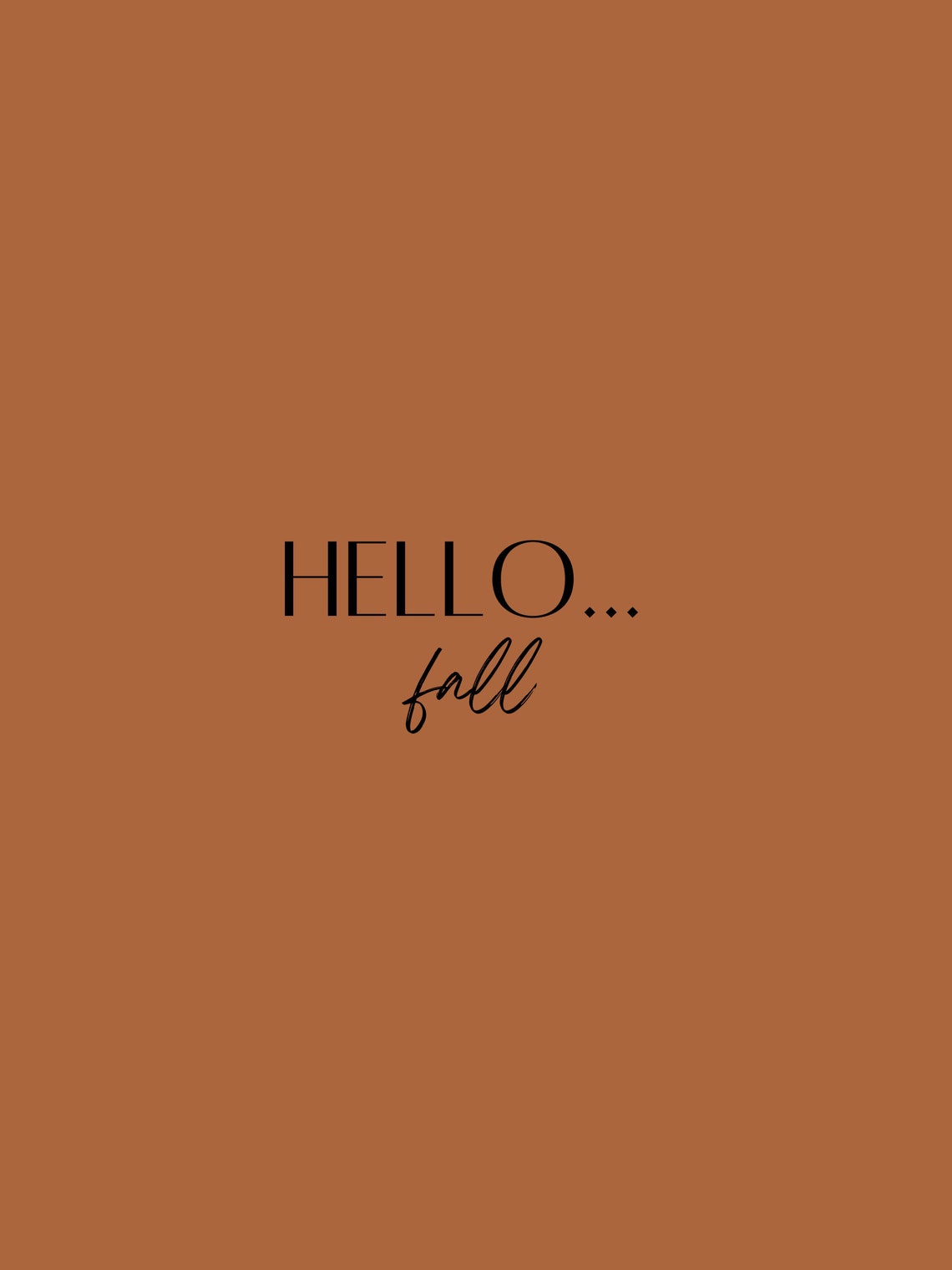 Hello Fall Poster - Etsy