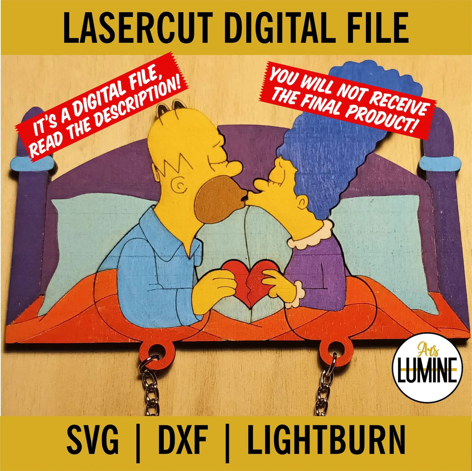 Digital Cutting File the Simpsons Wall Keychain: Homer and Marge - Etsy