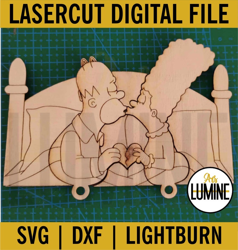 Digital Cutting File the Simpsons Wall Keychain: Homer and Marge - Etsy