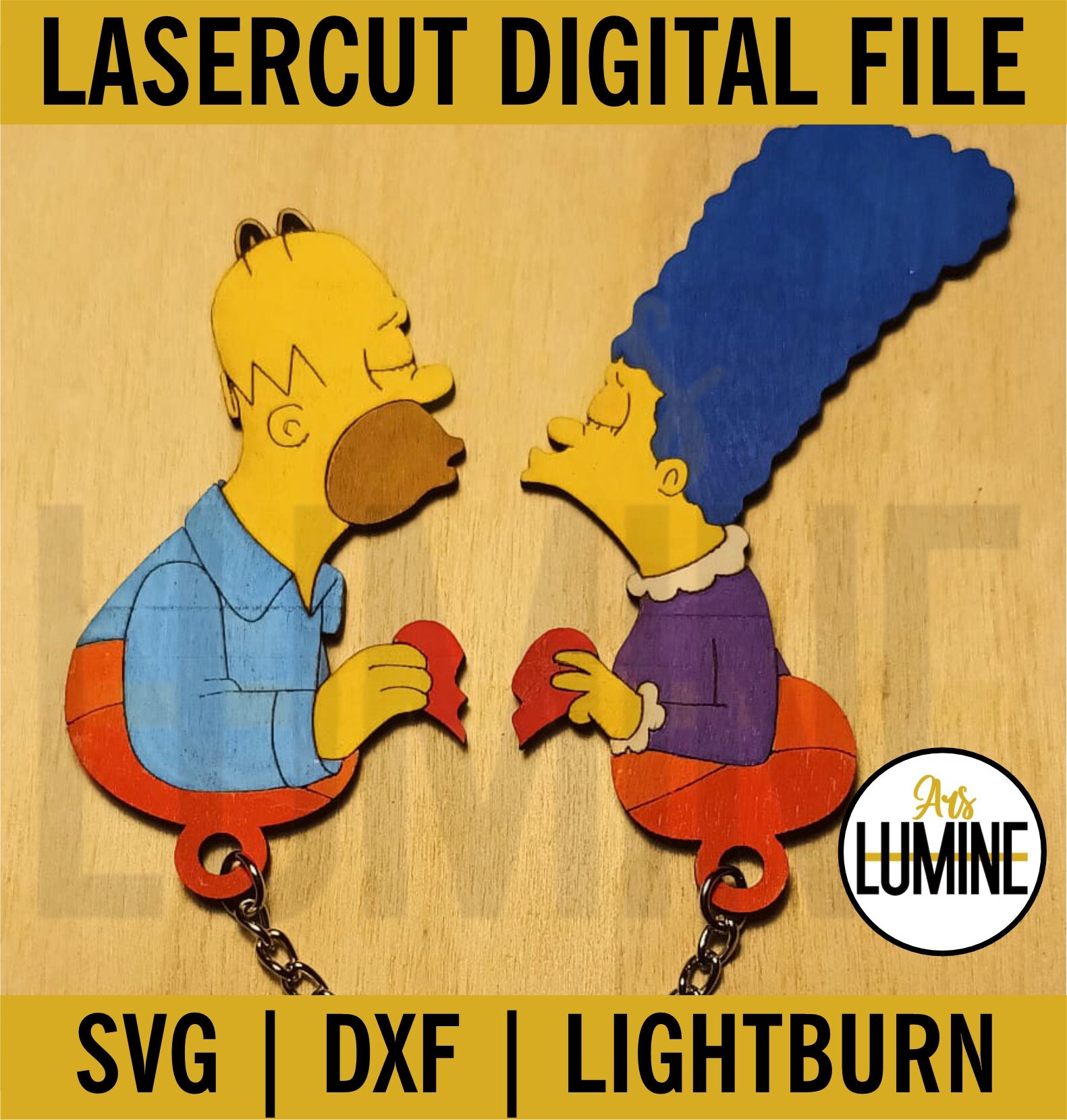 Digital Cutting File - the Simpsons Wall Keychain: Homer and Marge - Etsy