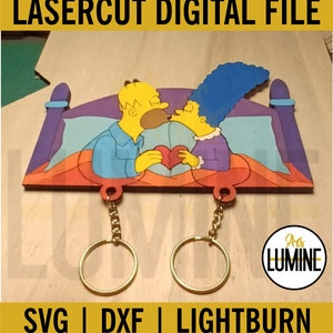 Digital Cutting File - the Simpsons Wall Keychain: Homer and Marge - Etsy