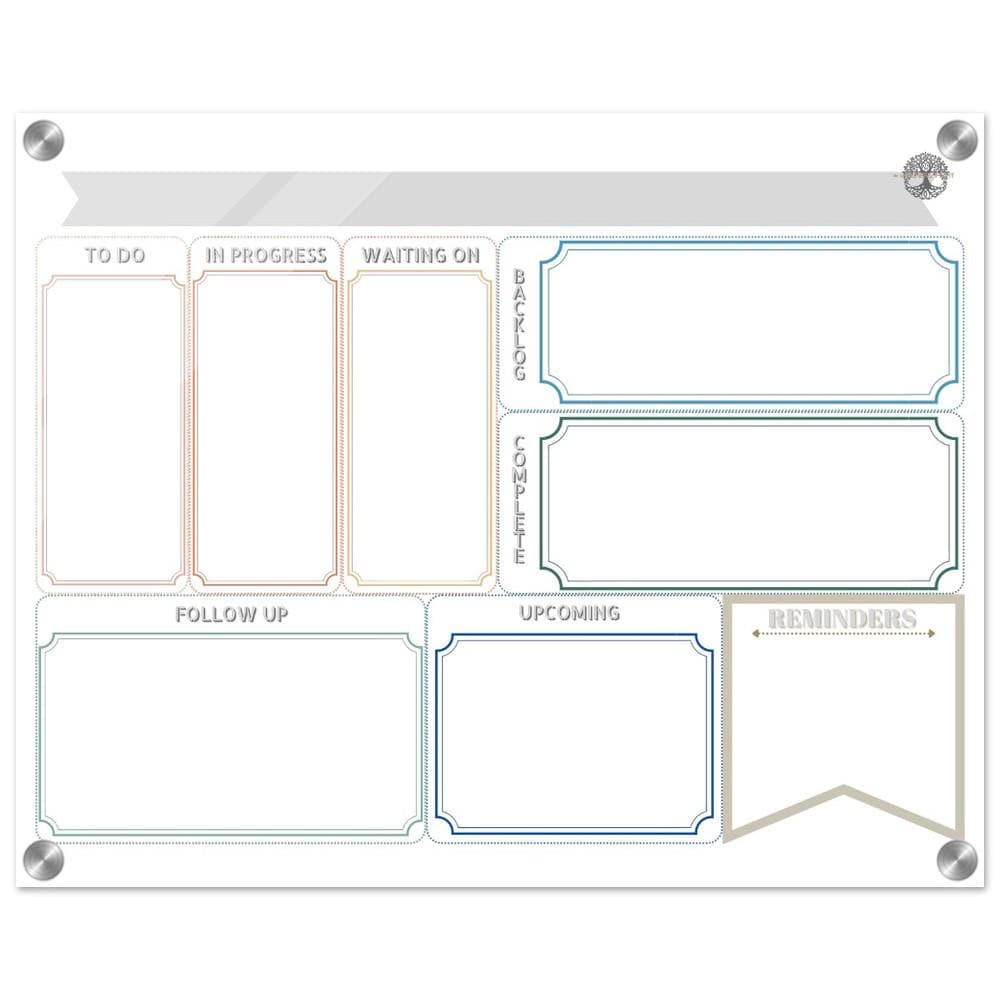 Acrylic Dry-erase Productivity Booster Kanban Board for Projects, Work ...