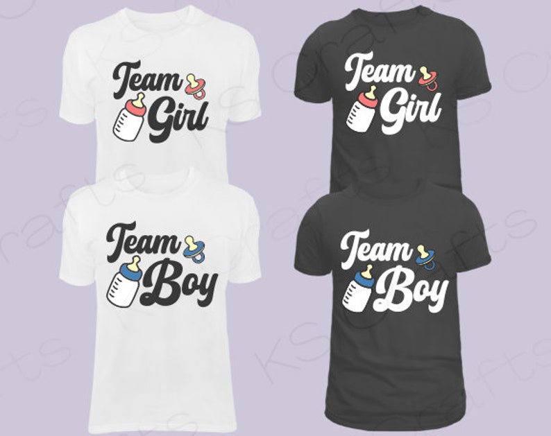 Team Boy and Team Girl SVG PNG JPEG, Baby Shower, Digital Art, Digital ...