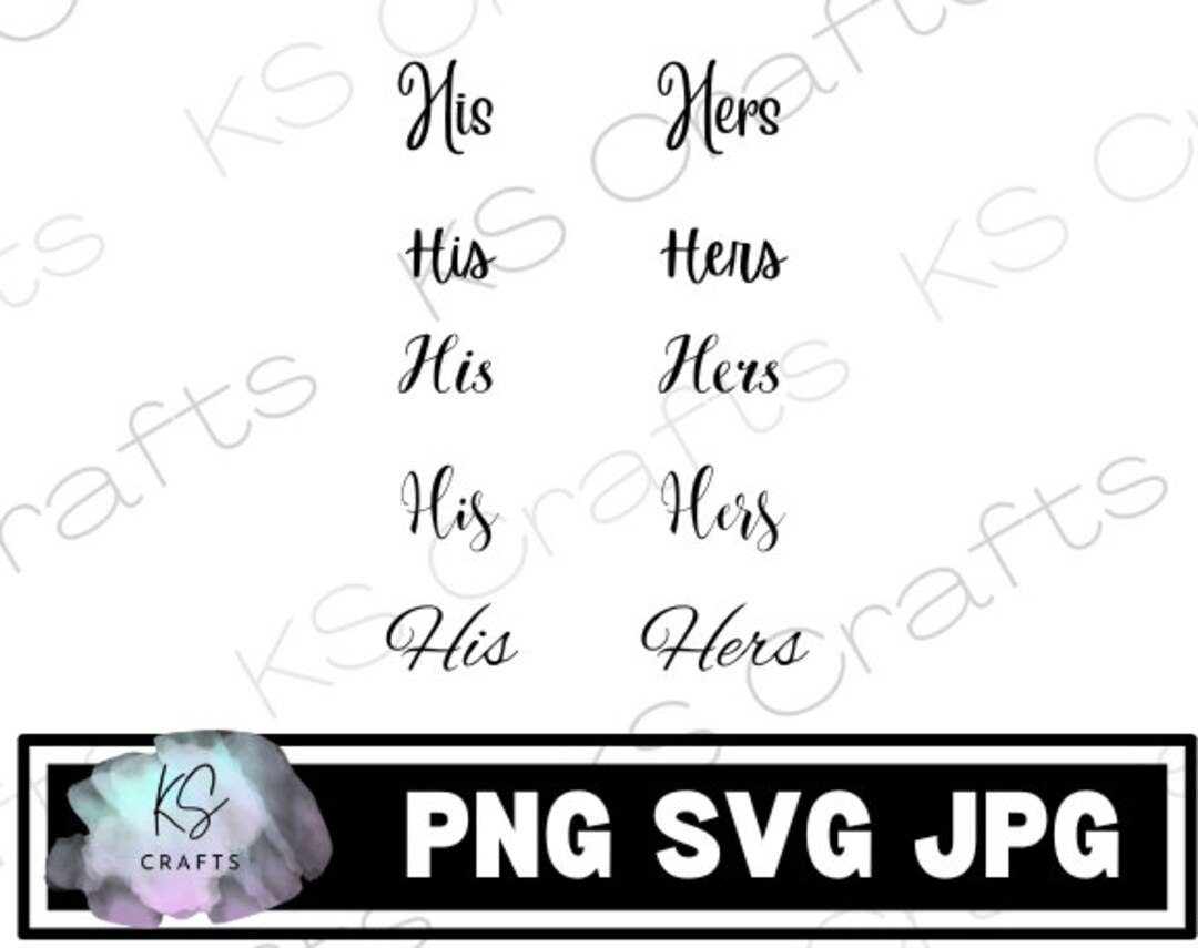His and Hers SVG PNG JPEG, Valentines Day, Champagne Glasses, Digital ...