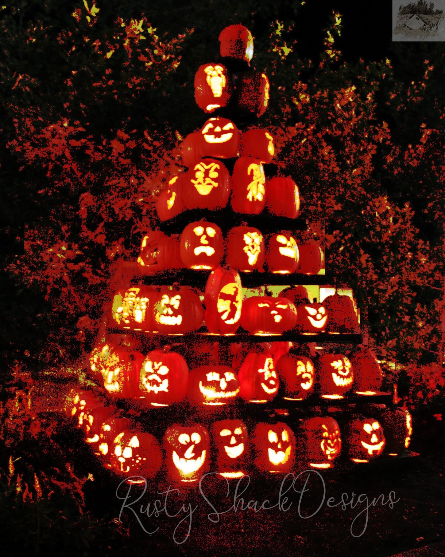 Jack-o-lantern Tree - Etsy