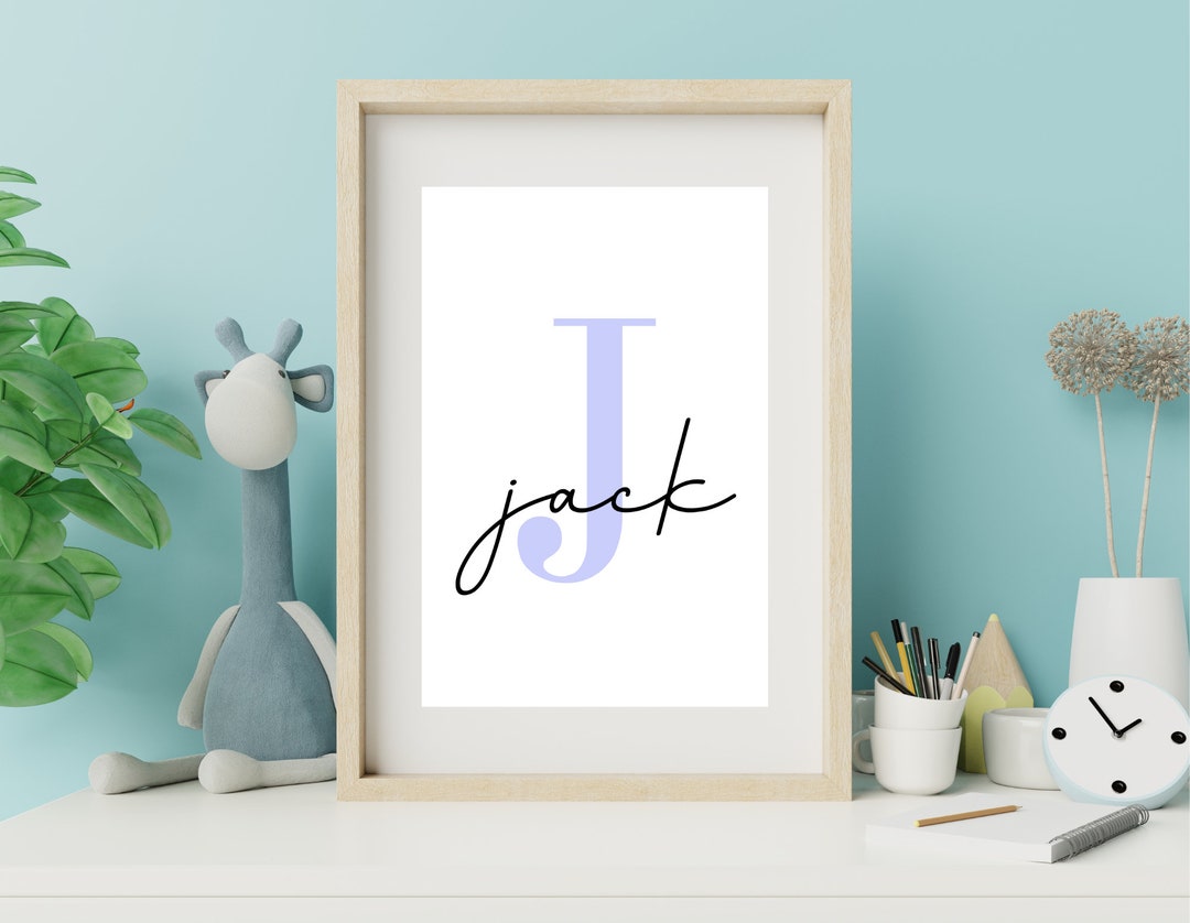 Personalized Initial Print, Letter Wall Art, Nursery & Office Decor ...