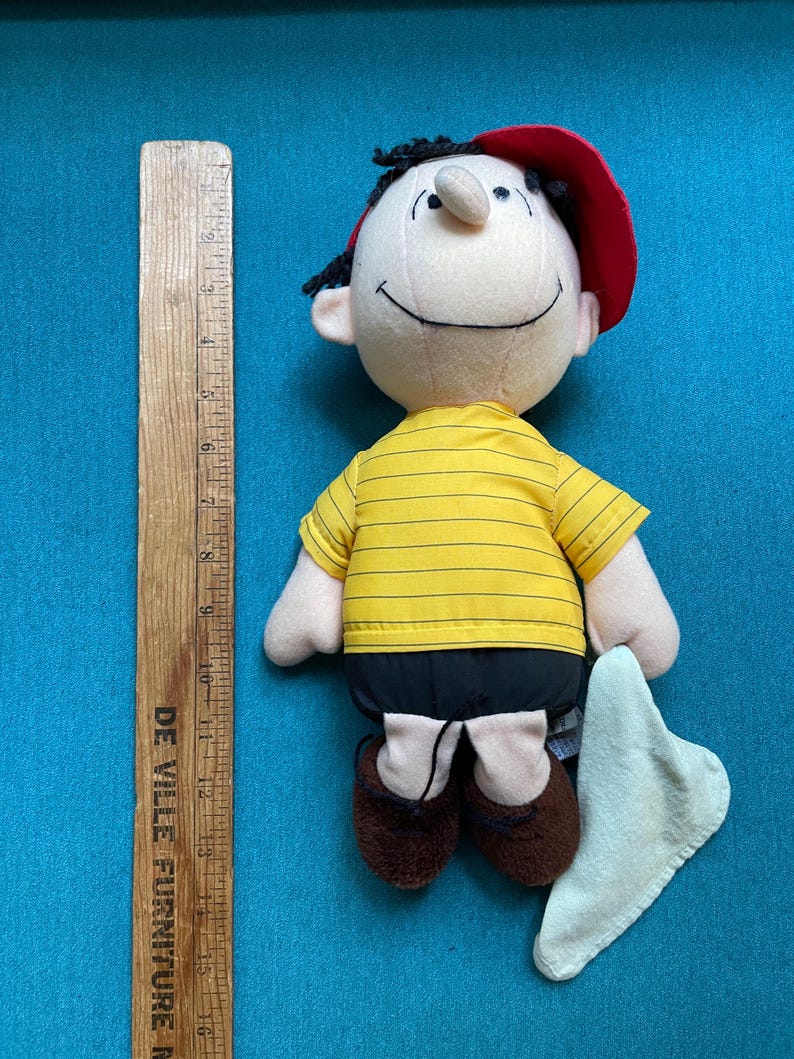 Vintage 1980’s Linus Van Pelt Plush Toy From the Peanuts Comic Strip ...