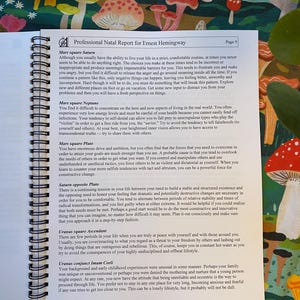 Personalized Astrology Birth Chart Book | Custom Natal Report, Journal ...