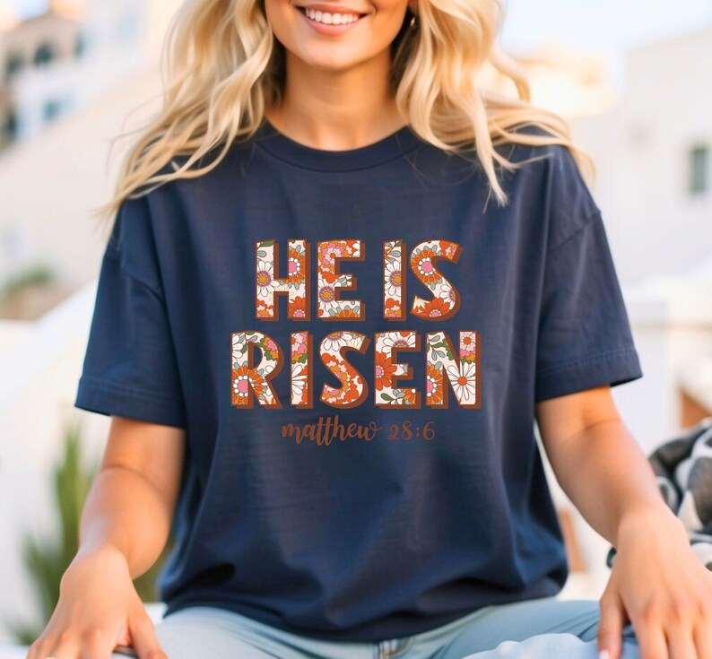 He is Risen Easter Shirt Jesus Tshirt Floral Boho Easter Shirt Reason ...