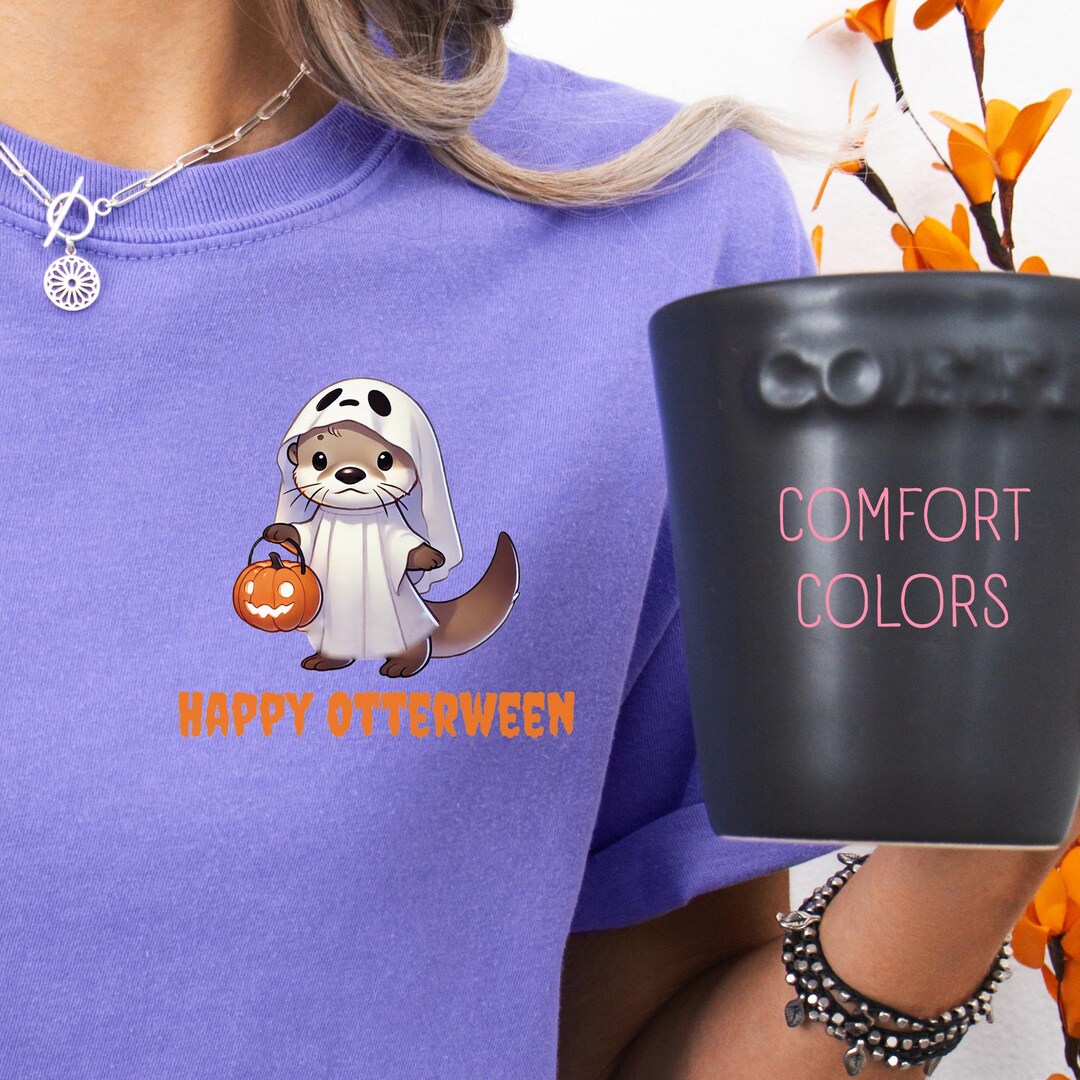 Otter Halloween, Happy Otterween, Comfort Colors Halloween Shirt, Otter ...