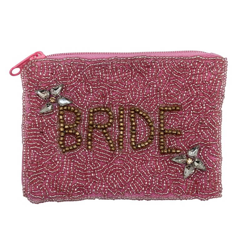 Bridal Beaded Coin Purse | Bach Gifts | Bachelorette Favor | Bride ...
