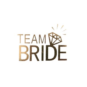 Golden Tattoo Team Bride | Temporary Tattoo | Party Favor | Bridesmaids ...