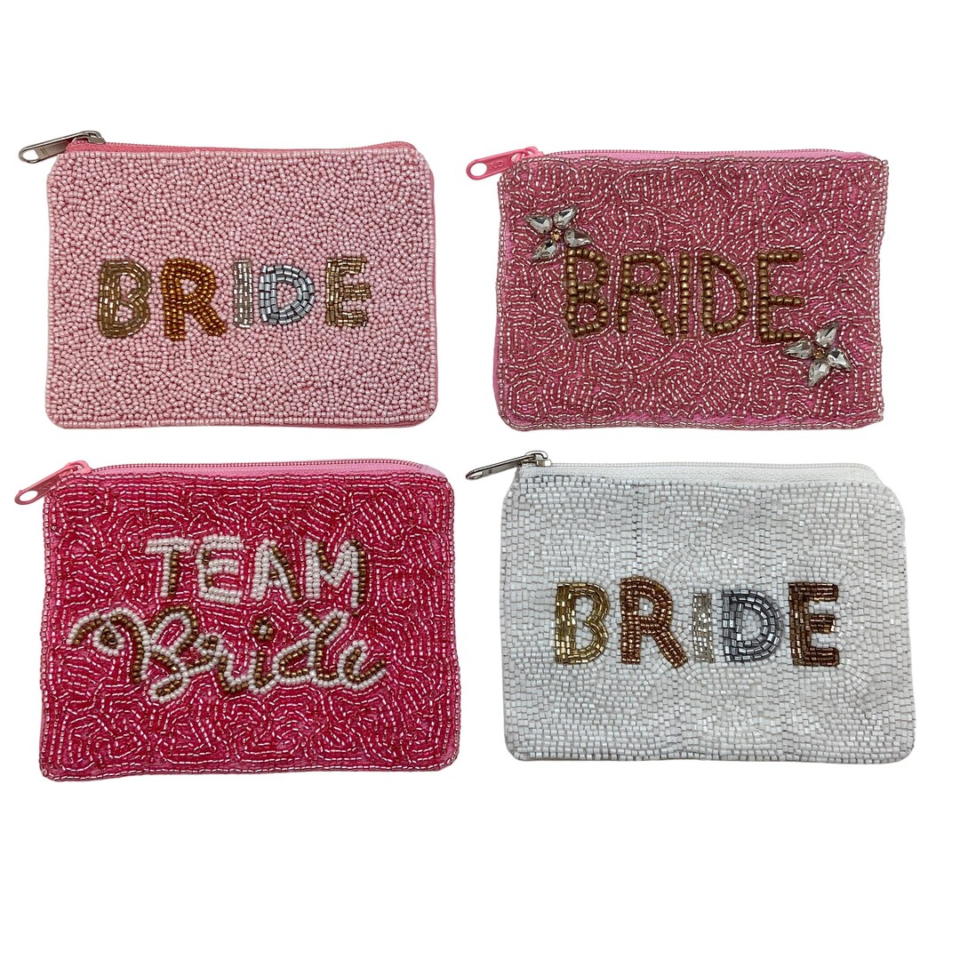 Bridal Beaded Coin Purse | Bach Gifts | Bachelorette Favor | Bride ...