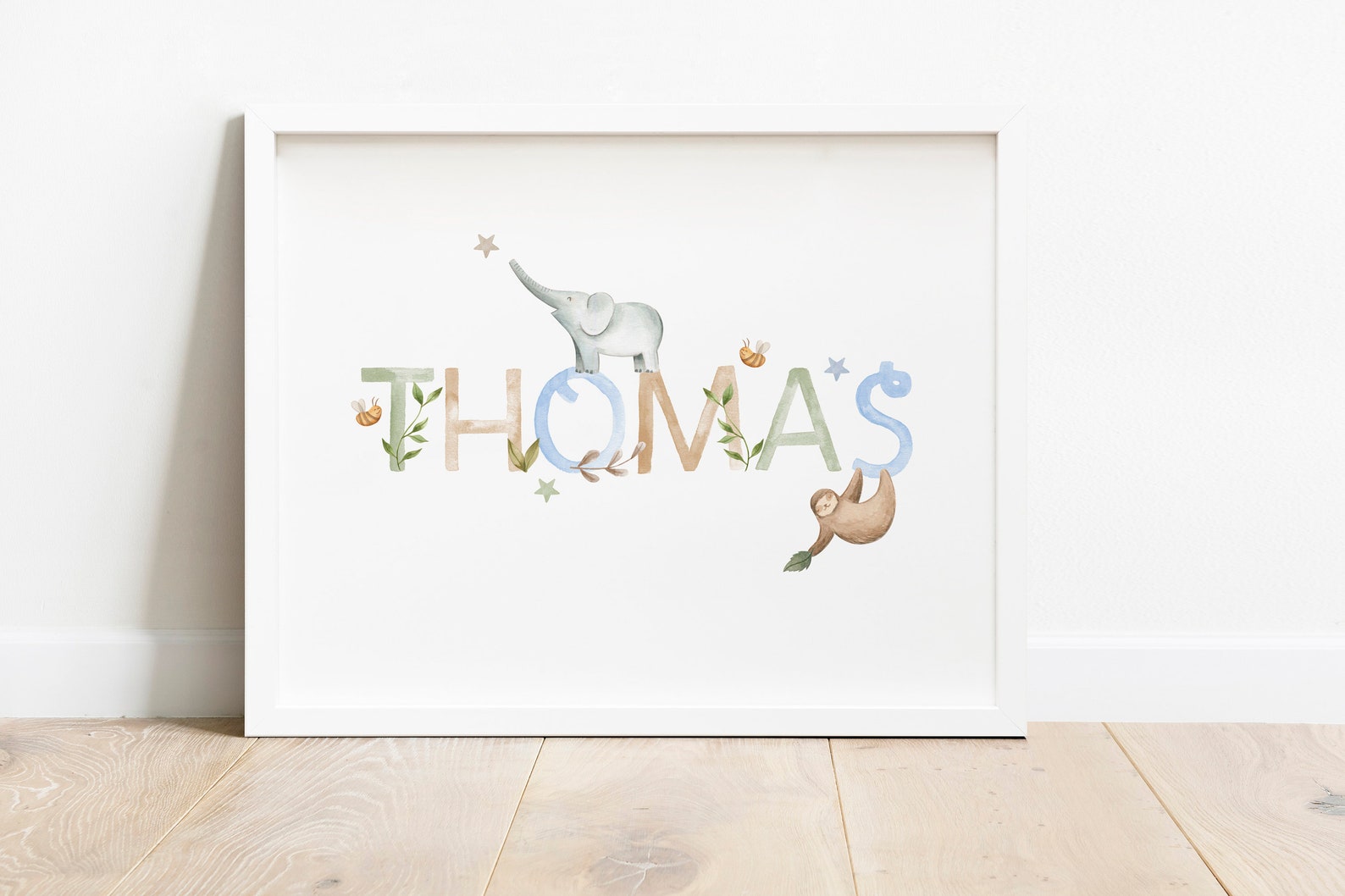 DIGITAL PRINTABLE Baby Name Thomas Nursery Art - Etsy