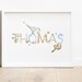 DIGITAL PRINTABLE Baby Name Thomas Nursery Art - Etsy
