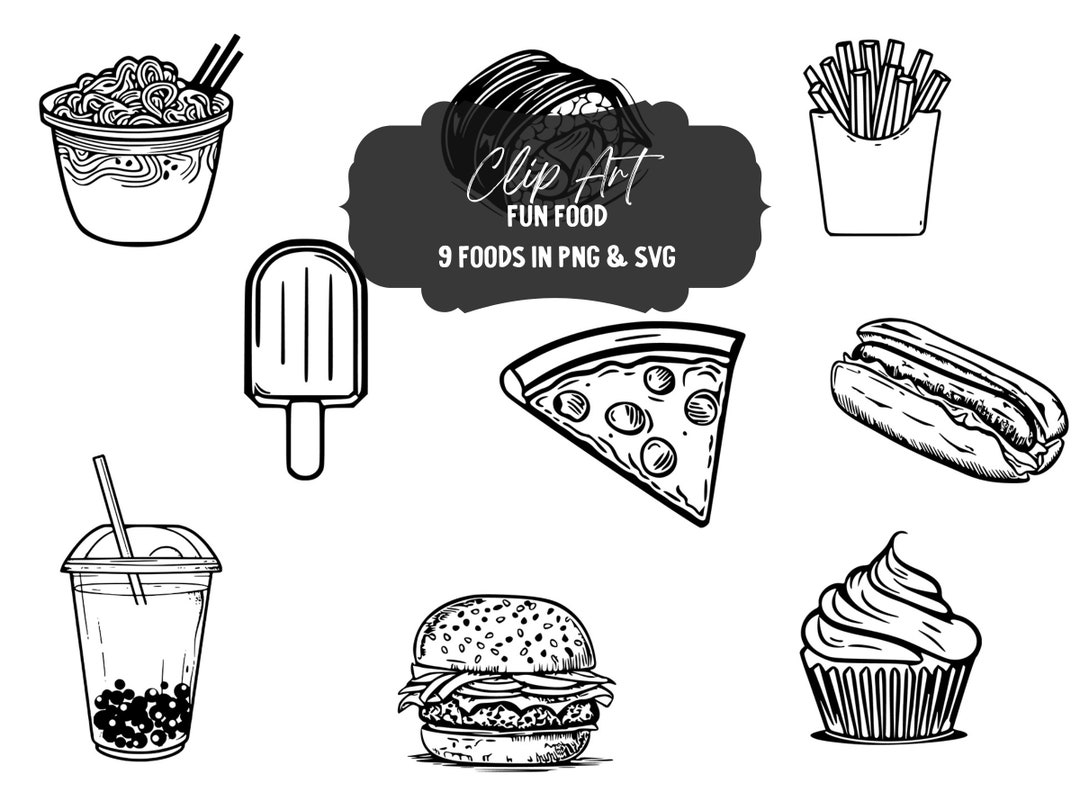 Clip ART Food Collection Set One, SVG & PNG Files, Digital Download ...