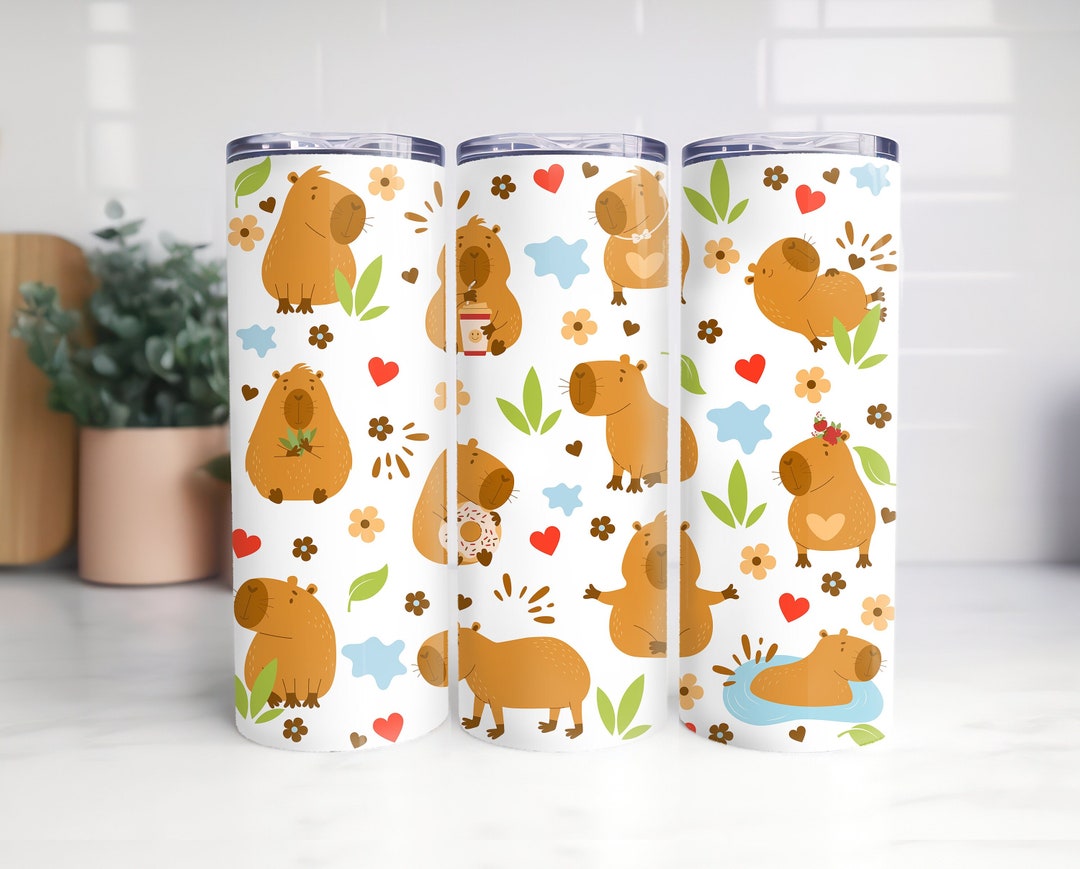 Sublimation TUMBLER WRAP, Cute Capybara, Adorable Capybaras, Capy Lover ...