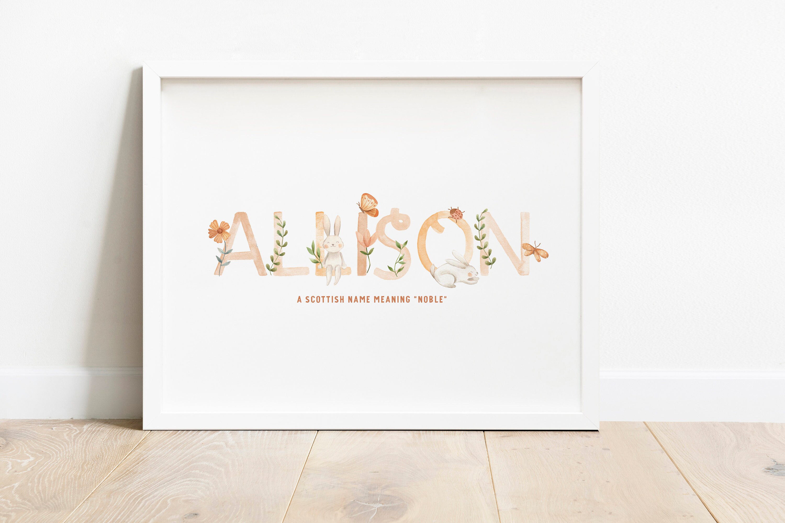 DIGITAL PRINTABLE Baby Name Allison Nursery Art Baby Name - Etsy
