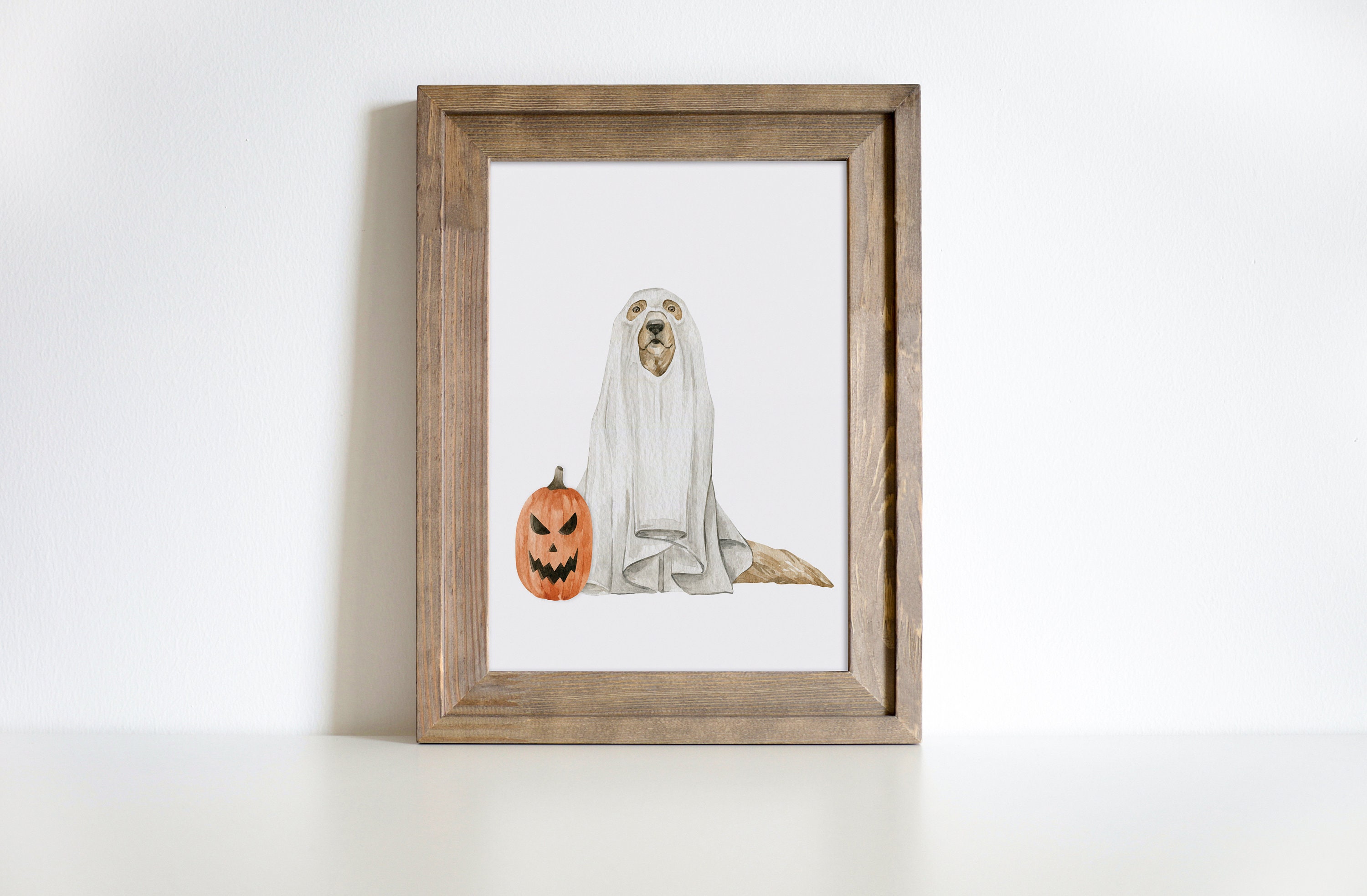 DIGITAL PRINTABLE Ghost Dog Halloween Art - Etsy