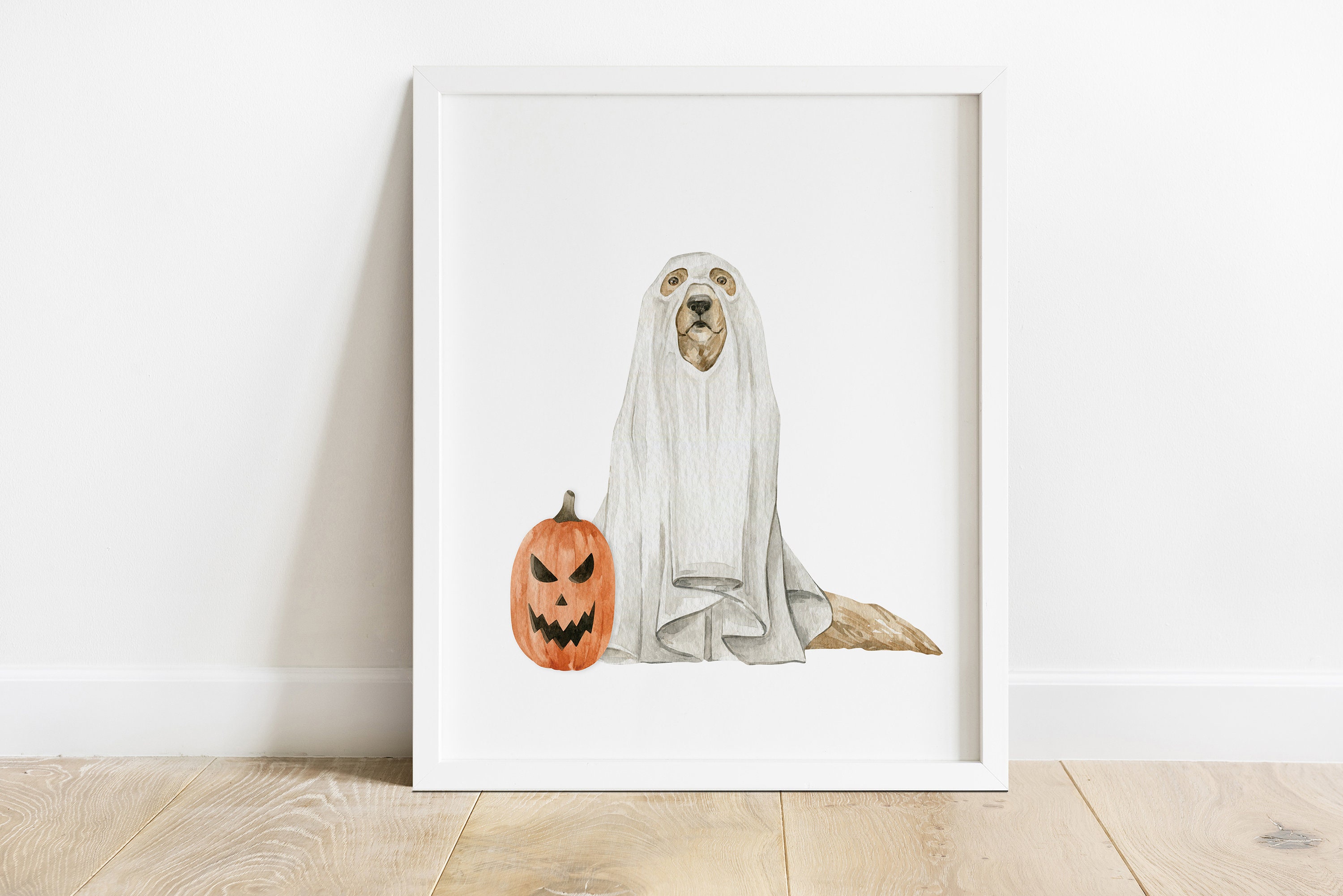 DIGITAL PRINTABLE Ghost Dog Halloween Art - Etsy