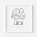 18x18 DIGITAL PRINTABLE Baby Name LUCA With Name Meaning and Elephant ...