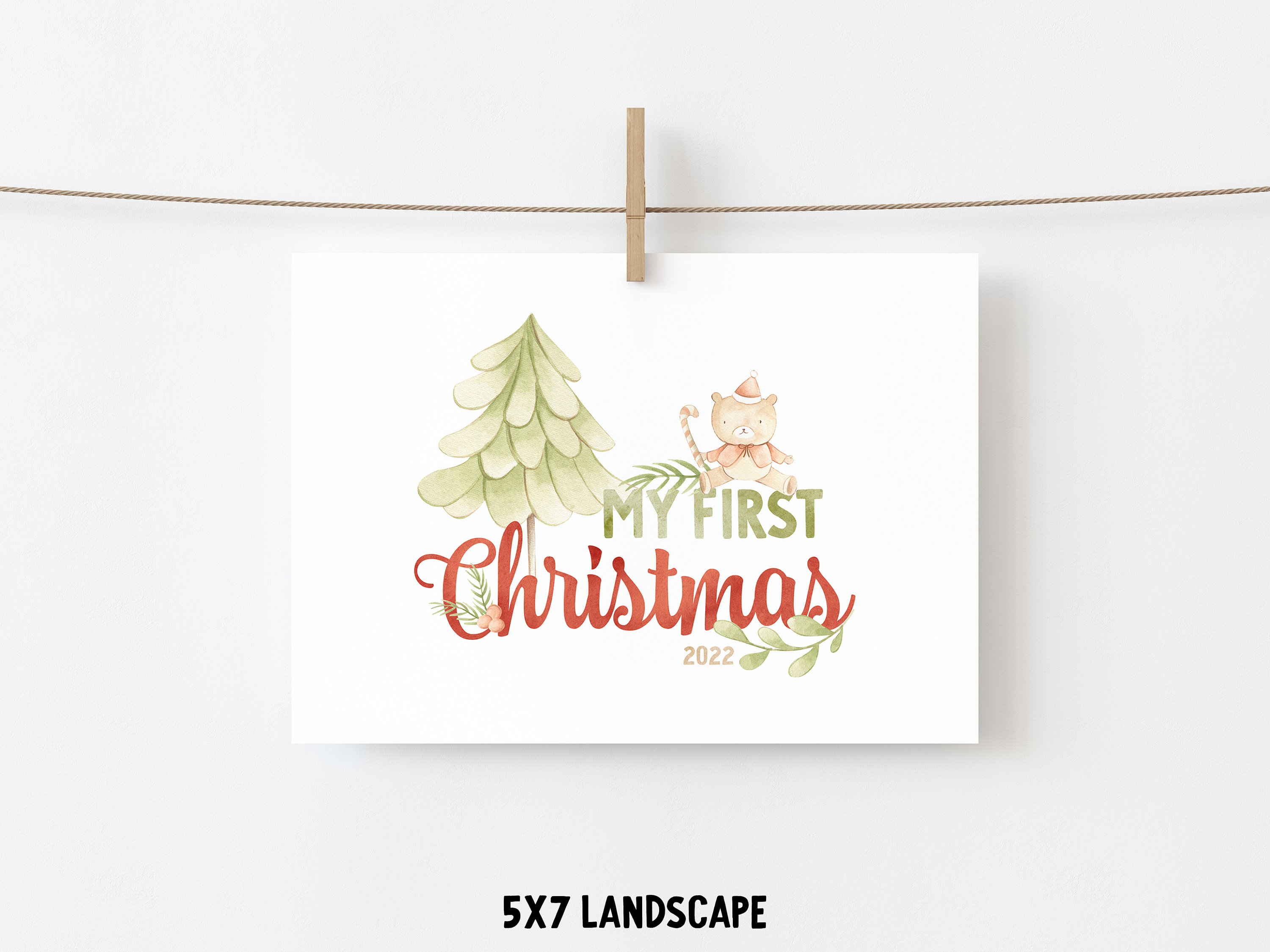 DIGITAL PRINTABLE My First CHRISTMAS, Baby's First Christmas Sign - Etsy