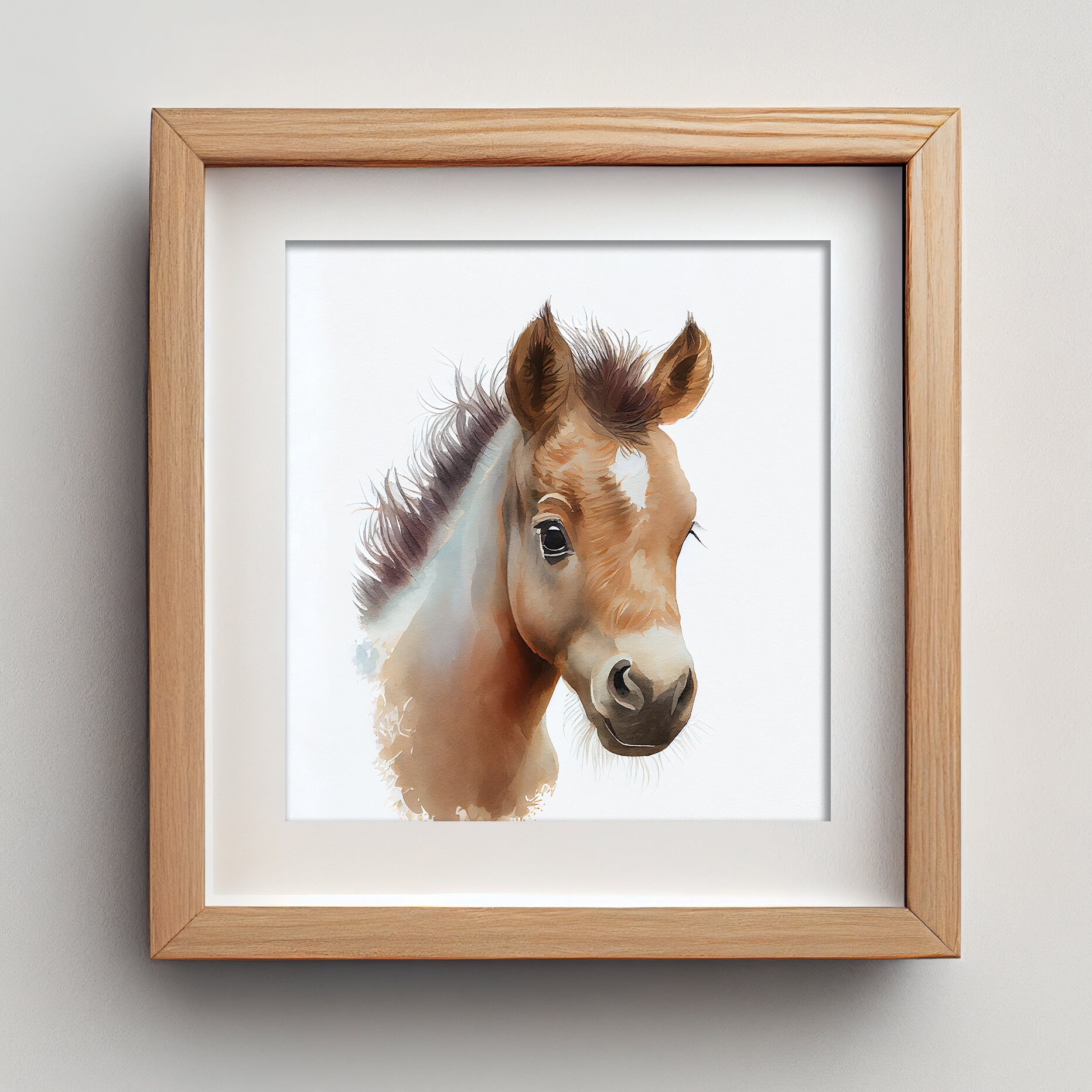 DIGITAL PRINTABLE, Baby Horse Watercolor Artwork - Etsy