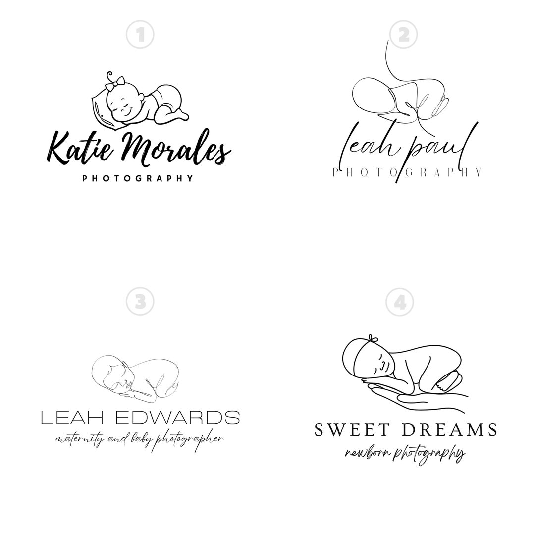 Premade NEWBORN Photographer LOGO DESIGN, Logo With Newborn Baby ...