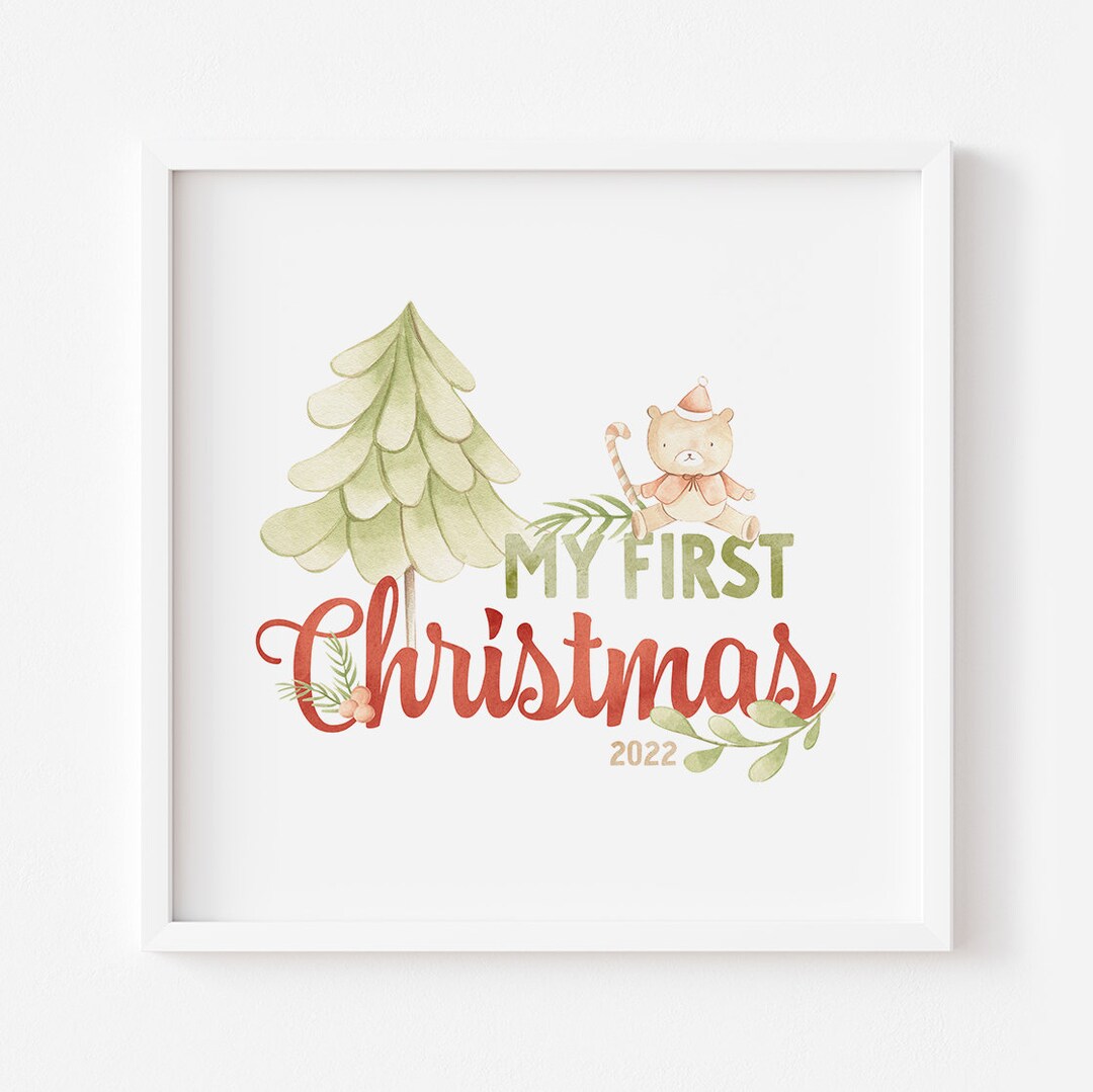 DIGITAL PRINTABLE My First CHRISTMAS, Baby's First Christmas Sign - Etsy