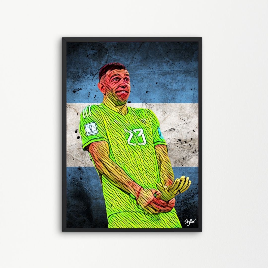 Dibu Martinez Gesture Argentina Goalkeeper Footballer - Etsy