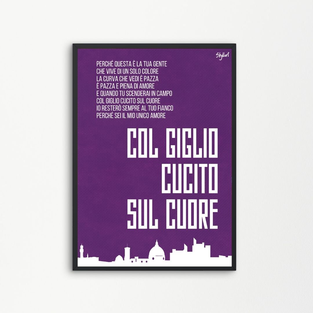 With the Lily Sewn on the Heart Fans Ultras Fiorentina Fiesole Calcio ...