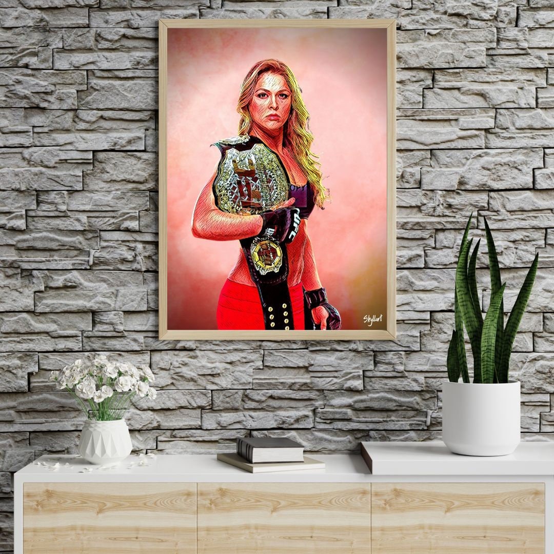 Ronda Rousey Wrestling MMA Printable Digital Downloadable - Etsy