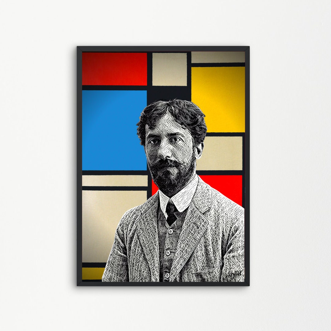 Piet Mondrian Painter Painter Neoplasticism Art Printable Digital ...