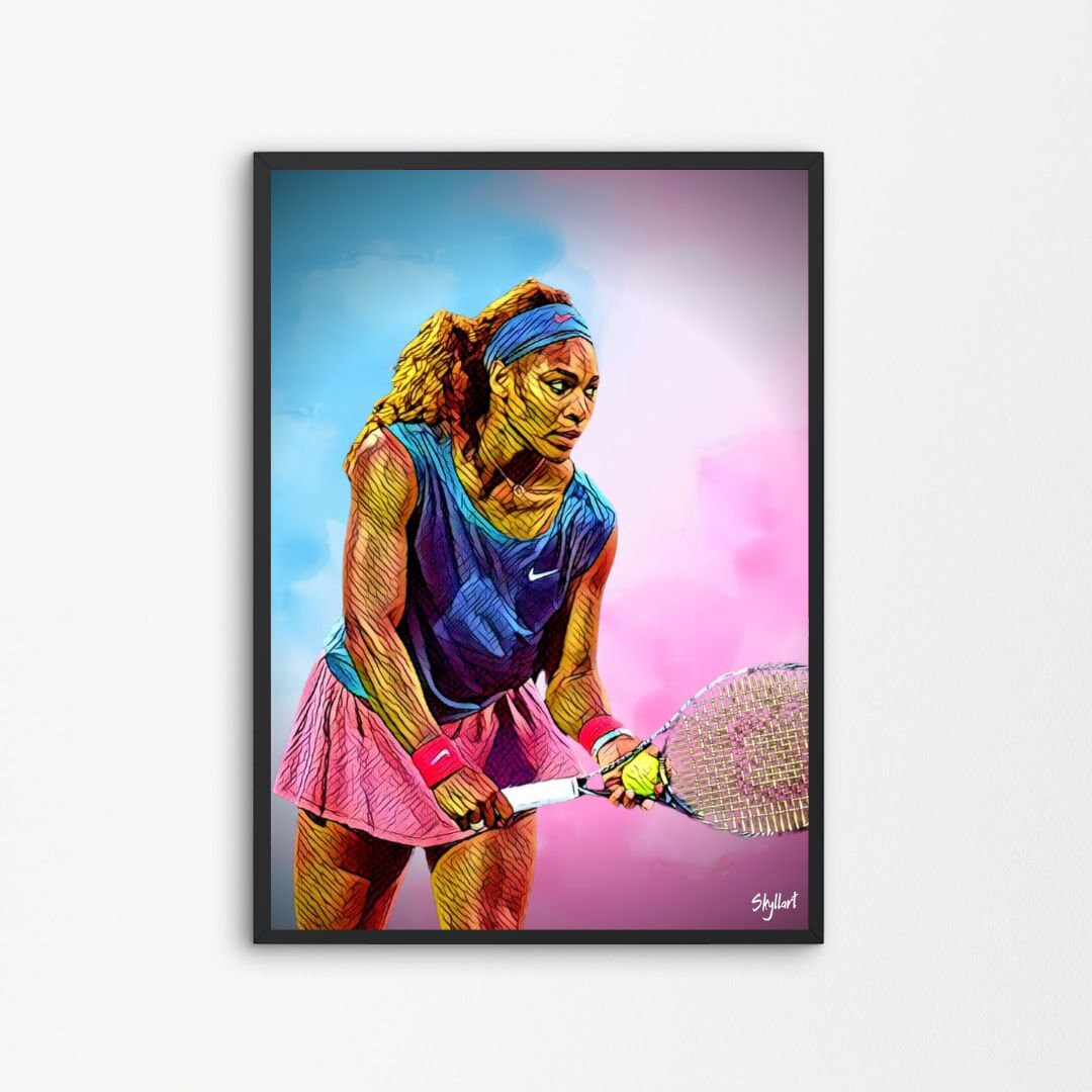 Serena Williams Tennis USA | Printable Digital Downloadable | SKYLLART ...