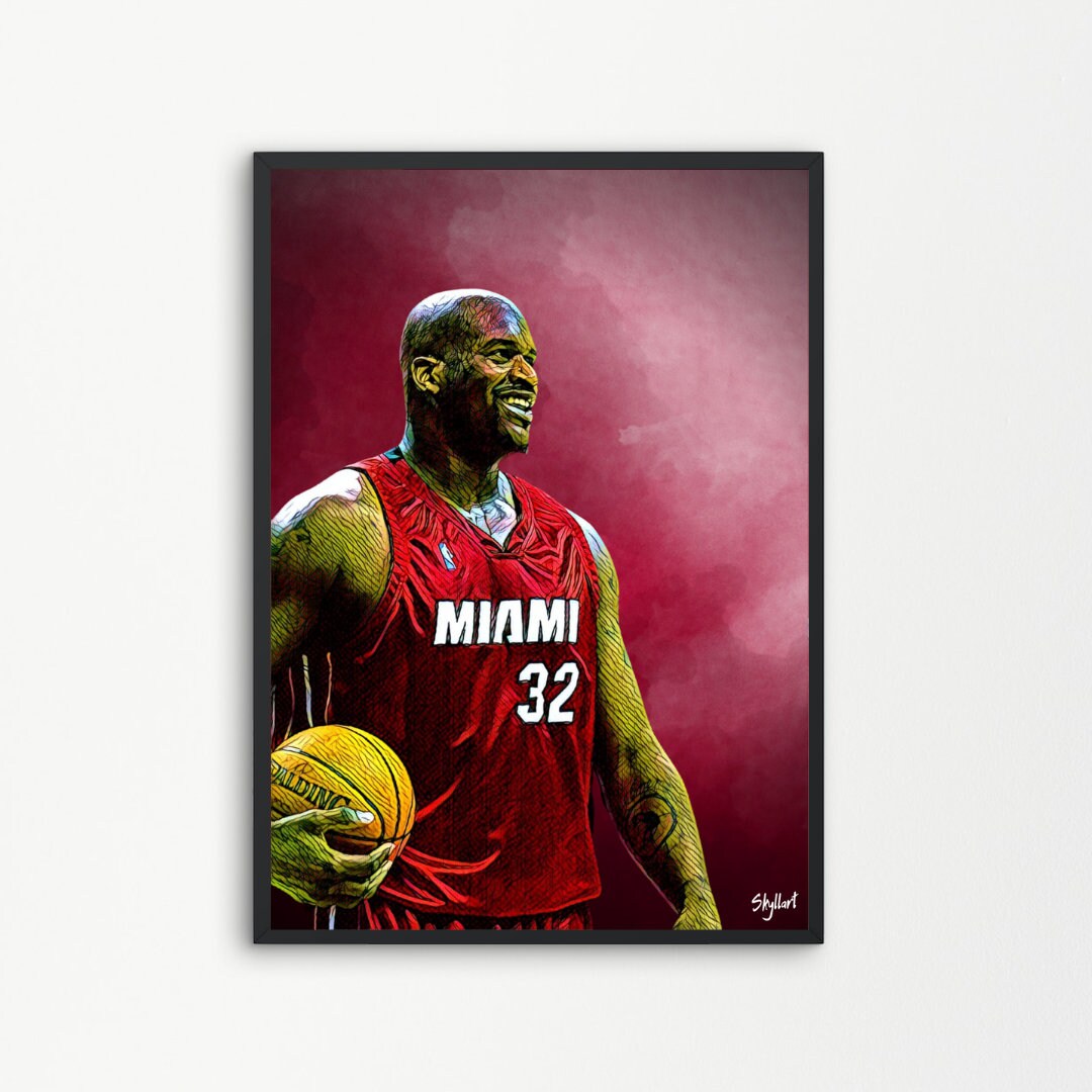 Shaquille O'neal Miami Heat Basketball USA | Printable Digital ...
