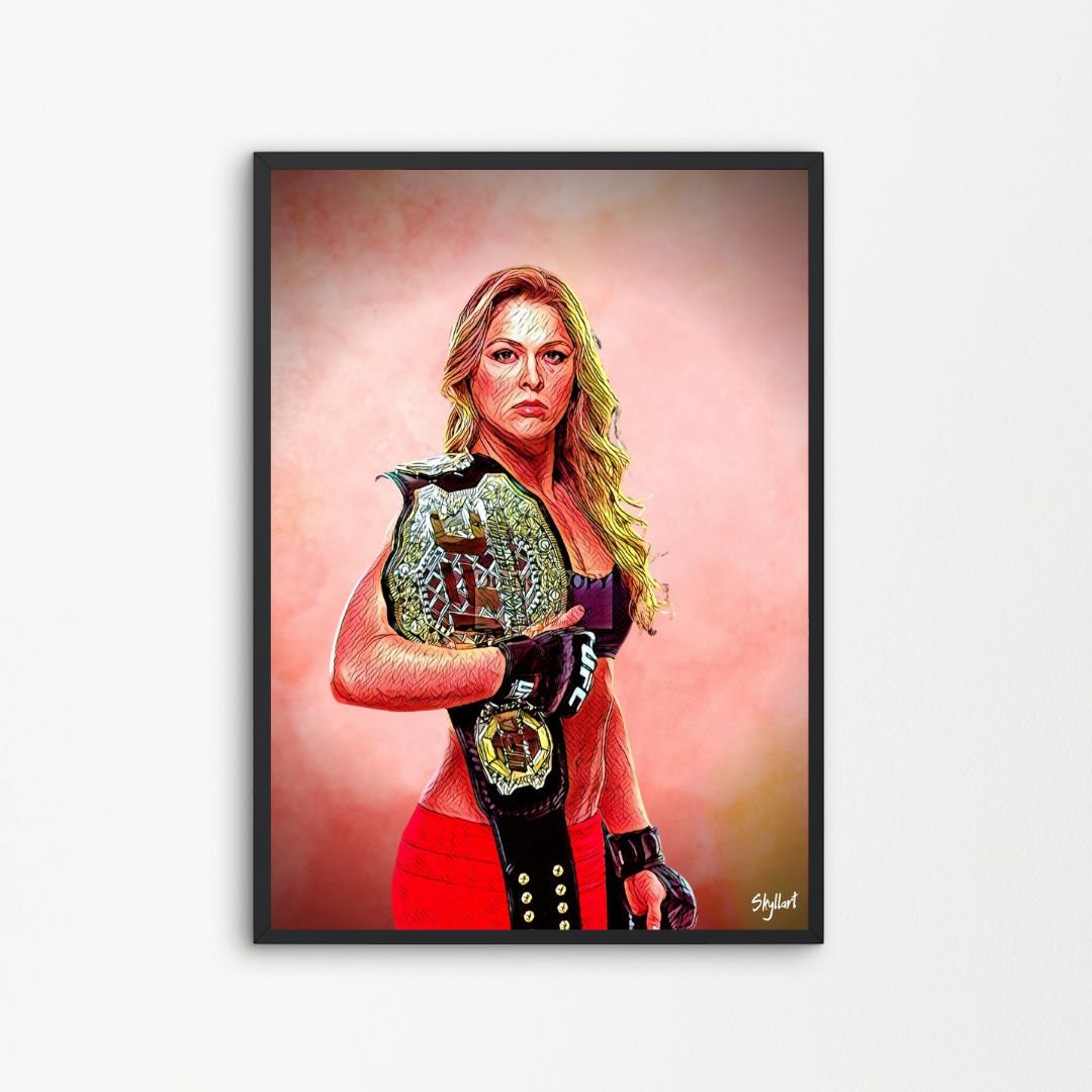 Ronda Rousey Wrestling MMA | Printable Digital Downloadable | SKYLLART ...