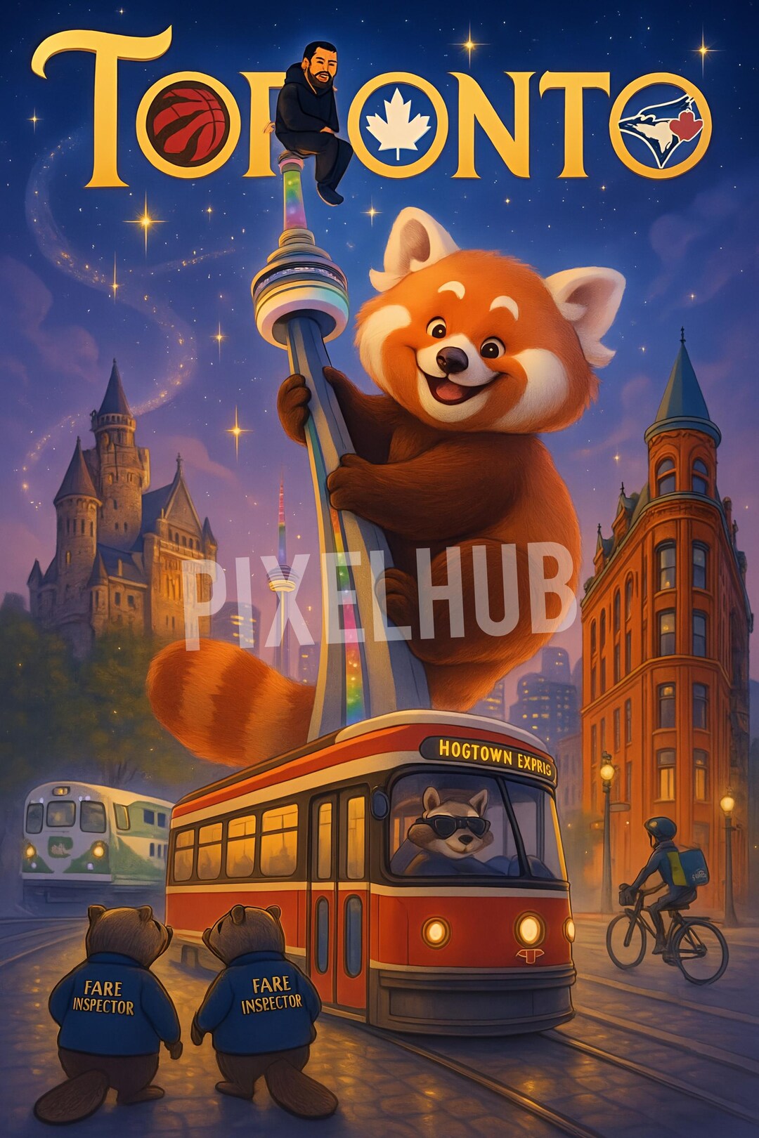 Turning Red Toronto Fantasy Poster | Digital File Download | Featuring ...