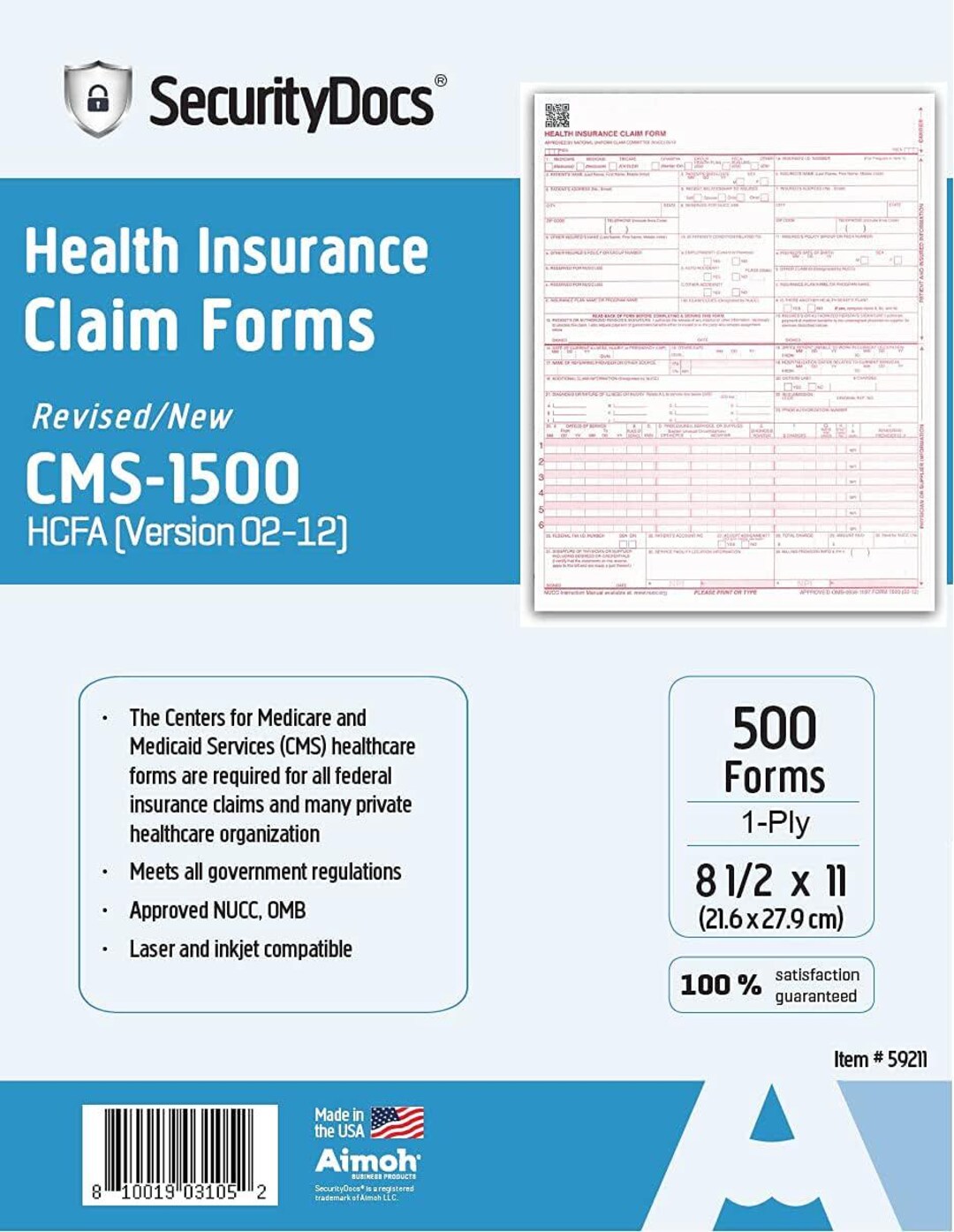 Health Insurance Claim Forms, Patient Information Medical Forms ...