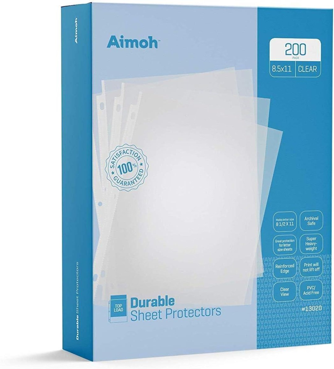 Durable Sheet Protectors, Clear Presentation Sheet Protectors, Heavy ...