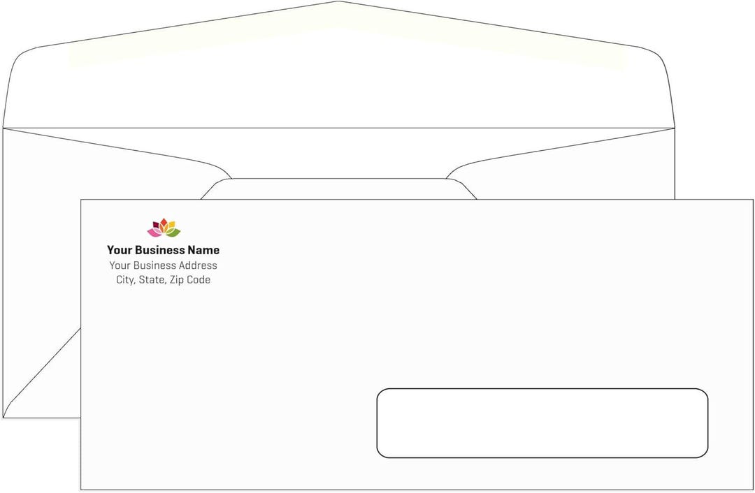 Right Window Custom Printed Envelopes, 2500#10 Personalized Envelope ...