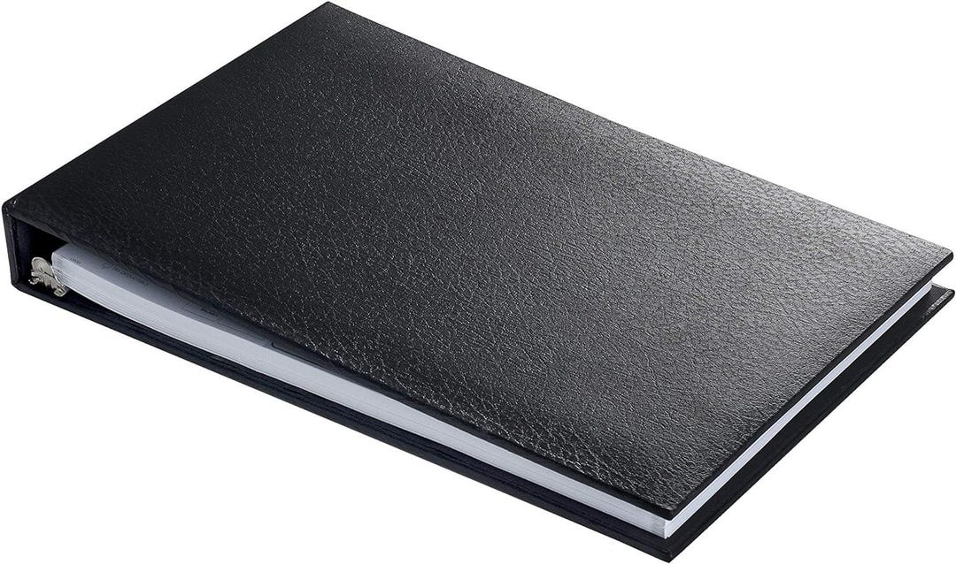7 Ring Check Binder, Leather Binder, Executive Sleek Business Binder ...